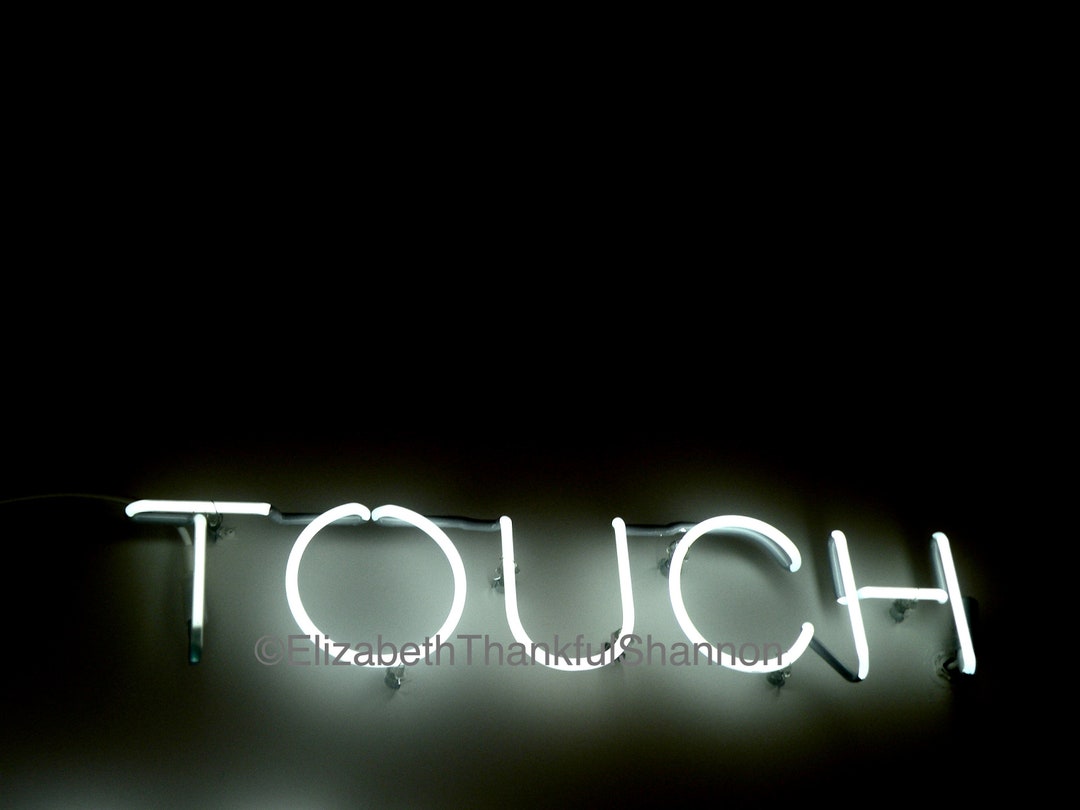 Touch Neon Art Photo Black White Photo Fine Art Photo - Etsy