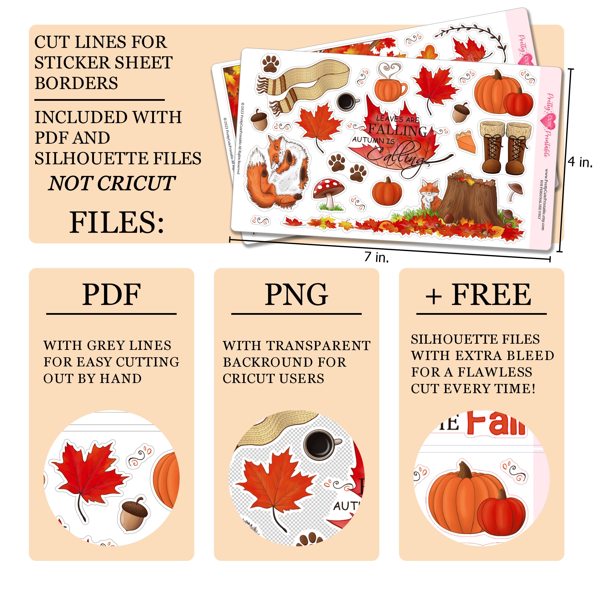 Cozy Fall Printable Planner Sticker Autumn Aesthetic Fall Themed Bujo ...