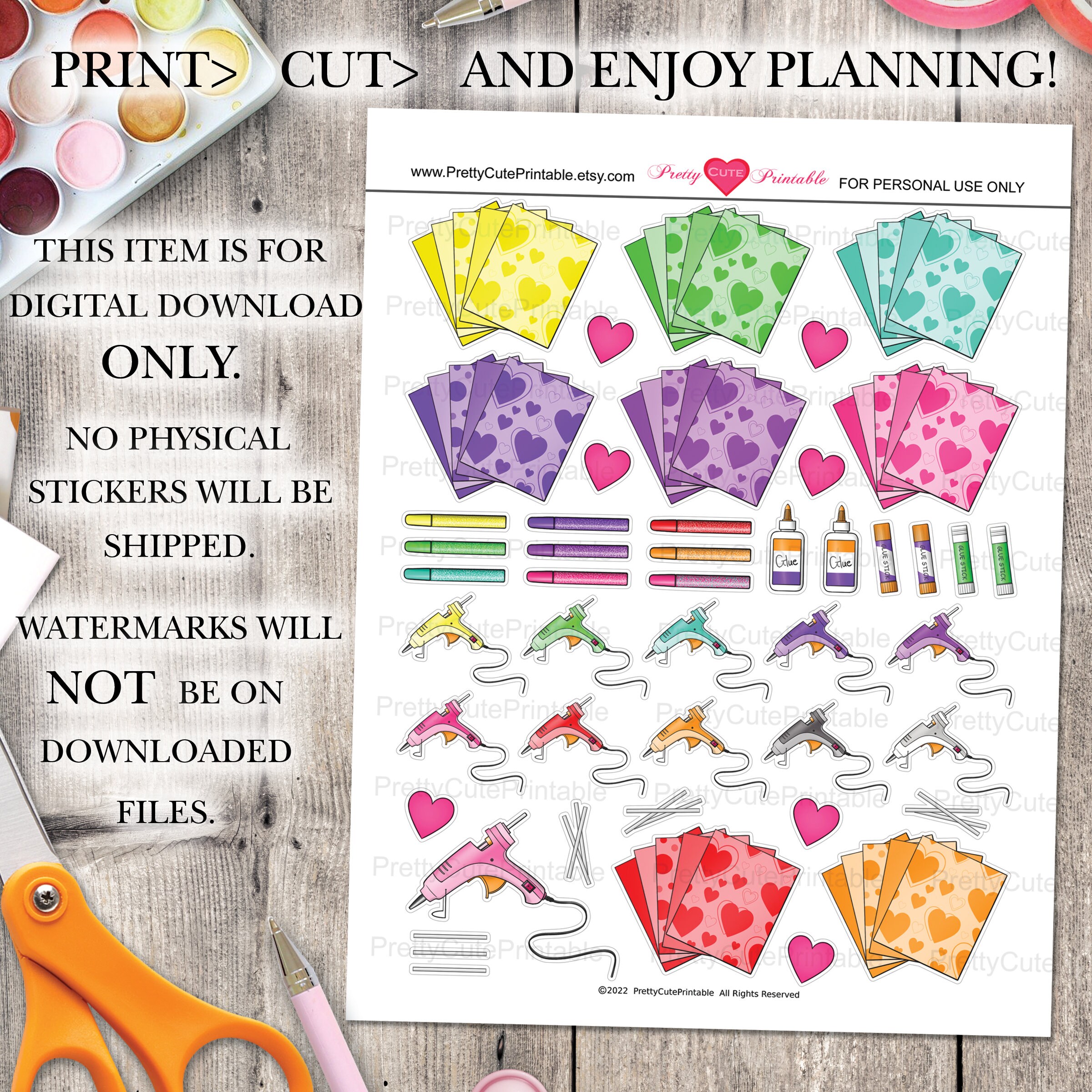 ARTS AND CRAFTS Printable Planner Stickers Big Bundle/craft - Etsy