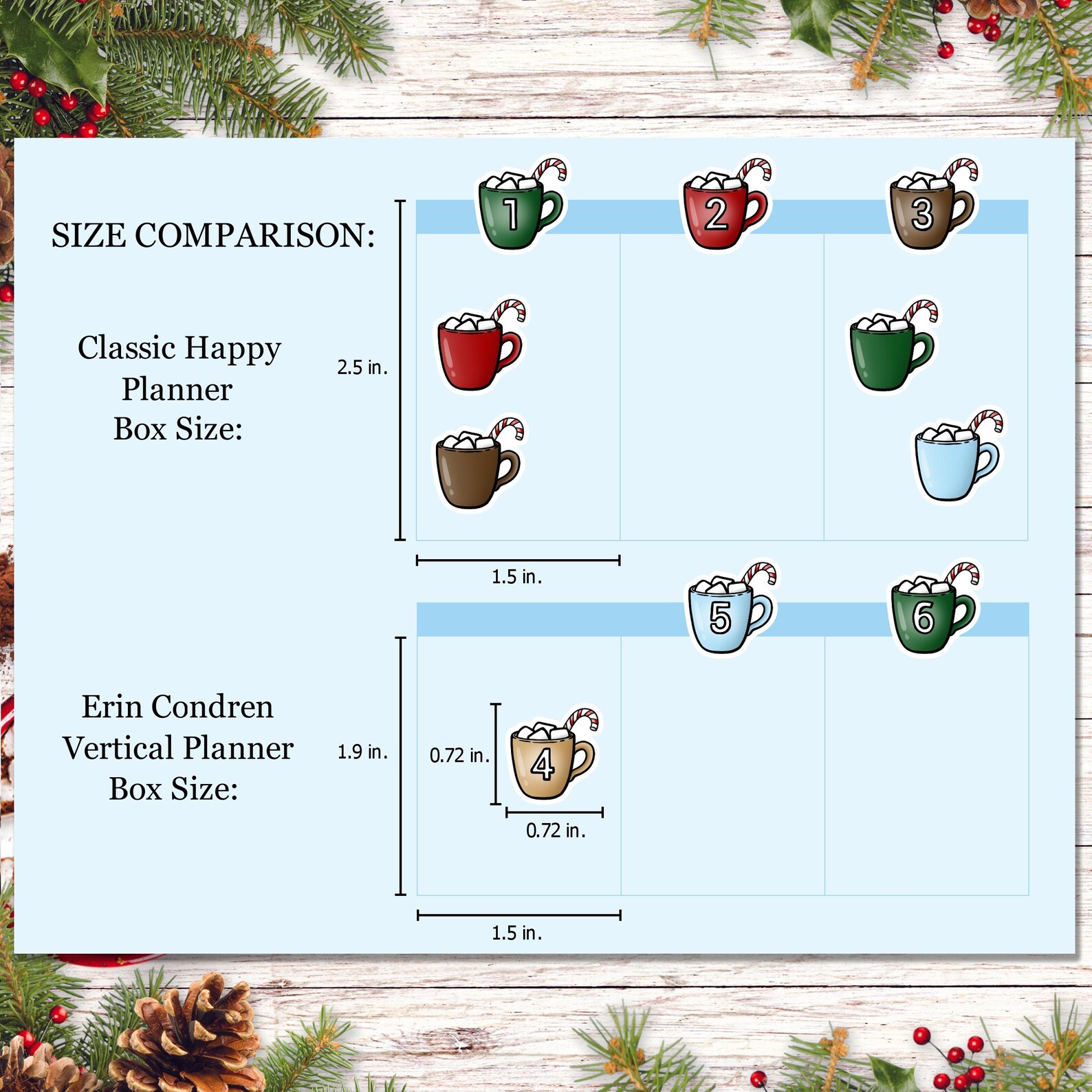 Cocoa Date Cover Printable Planner Stickers Winter Themed Calendar ...