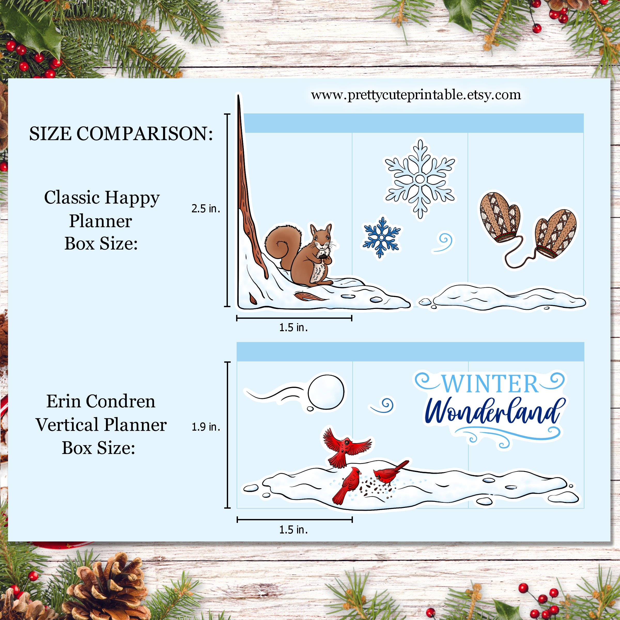 WINTER WONDERLAND Printable Planner Stickers/snowman/snowflakes/snow ...