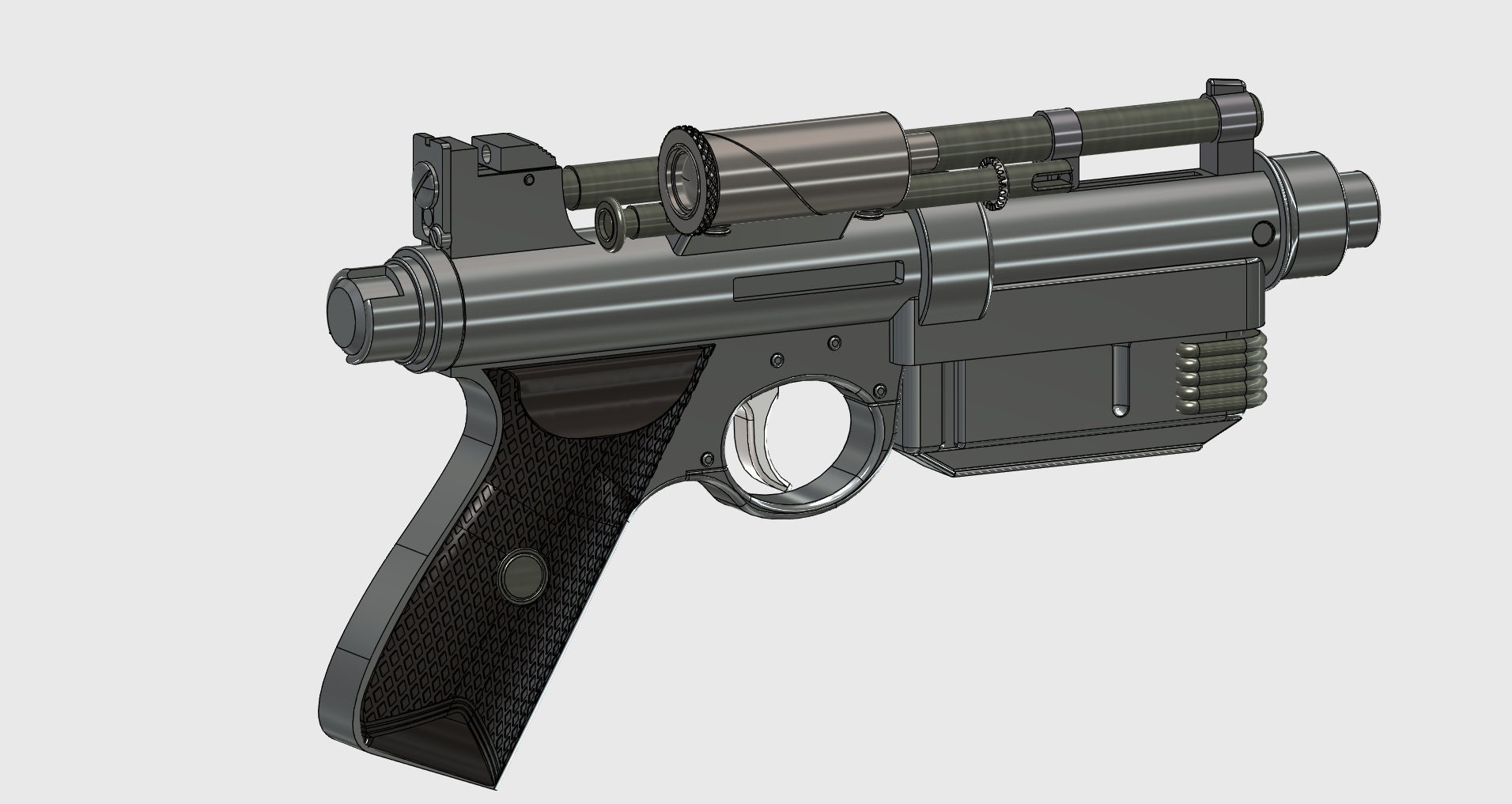 Obi Wan Kenobi Blaster 3D Files Star Wars Blaster - Etsy