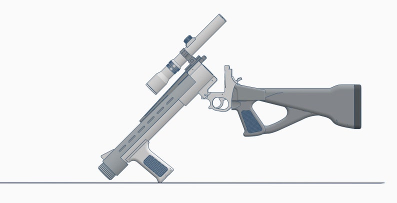 The Mandalorian Deathwatch Rifle Star Wars Blaster 3D files - Etsy España