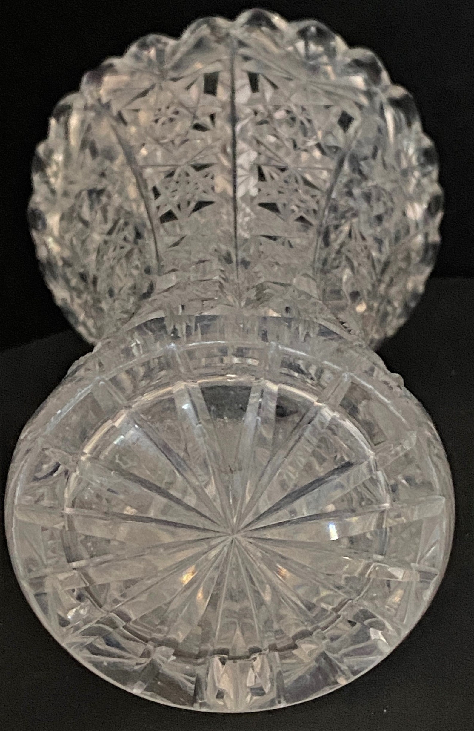 Collectible Antique STAR PATTERN Leaded Crystal Cut Glass VASE - Etsy