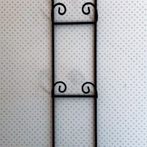 Vintage 42 3/4 BLACK Wrought Iron PLATE RACK for 3 - Etsy