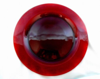 Ruby Glass Platter - Etsy