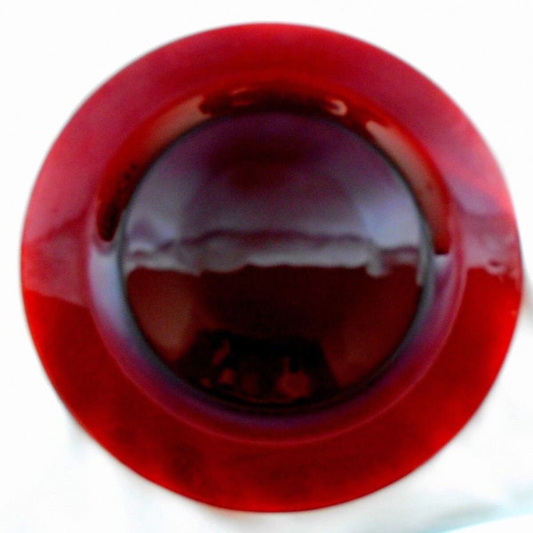 Ruby Glass Platter - Etsy
