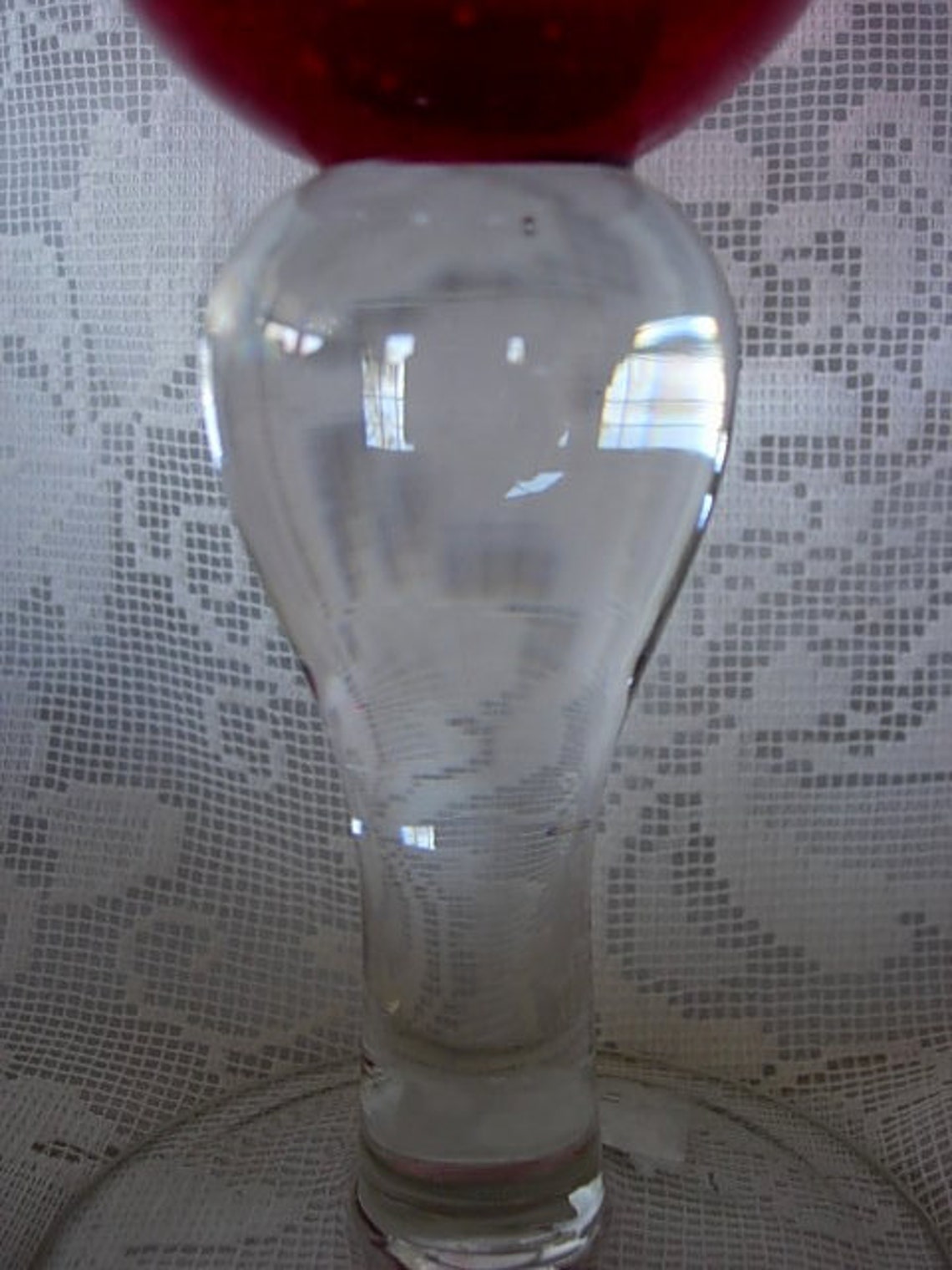 Collectible Vintage Large RUBY RED Amberina Blown Bubble Glass - Etsy