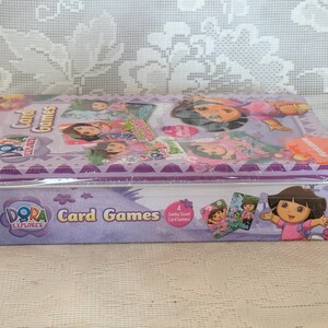 Vintage Cardinal NICKELODEON DORA the EXPLORER 4-card Games Age 3 Crazy ...