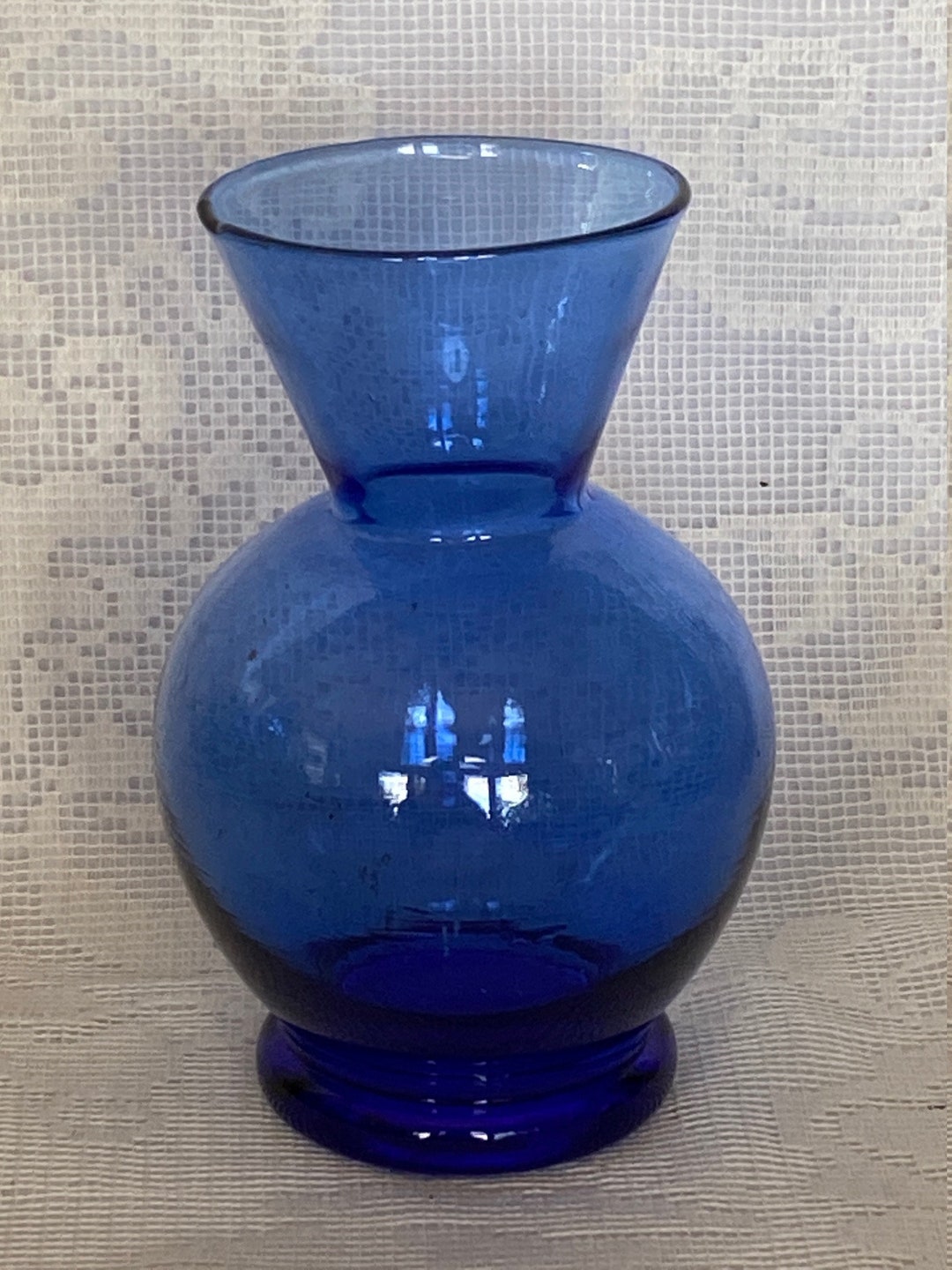 Vintage Collectible Cobalt Blue Blown Art Glass Bulb Forcing / - Etsy