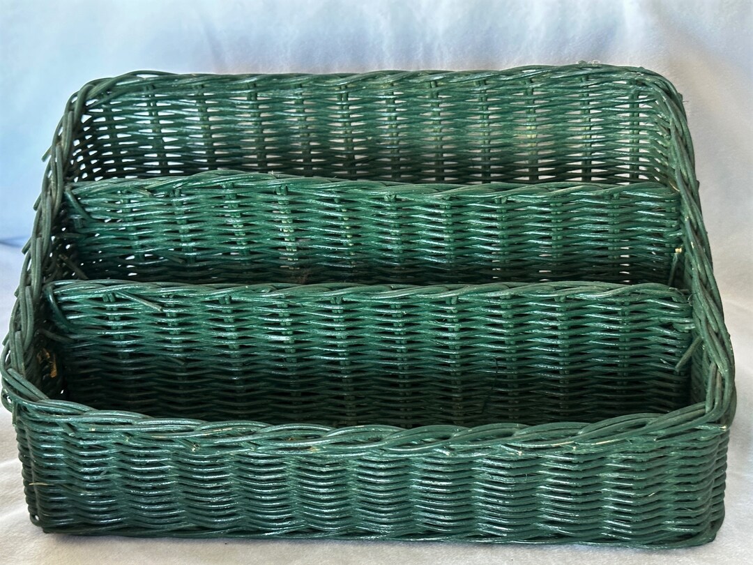 Collectible Vintage GREEN Sorting / Filing Mail BASKET Great for ...