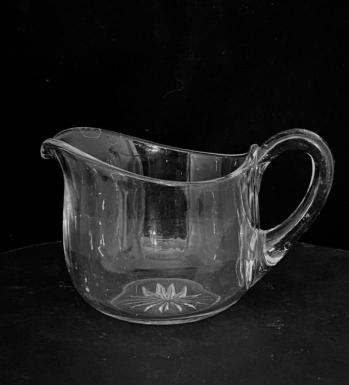 Collectible Vintage Cut Glass Star Creamer Pitcher Estate | Etsy