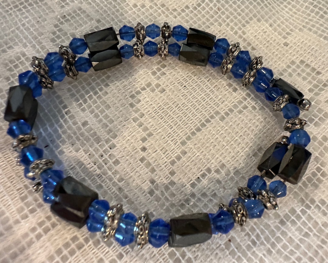 Collectible Genuine COBALT BLUE & Black CRYSTALS Magnetic - Etsy