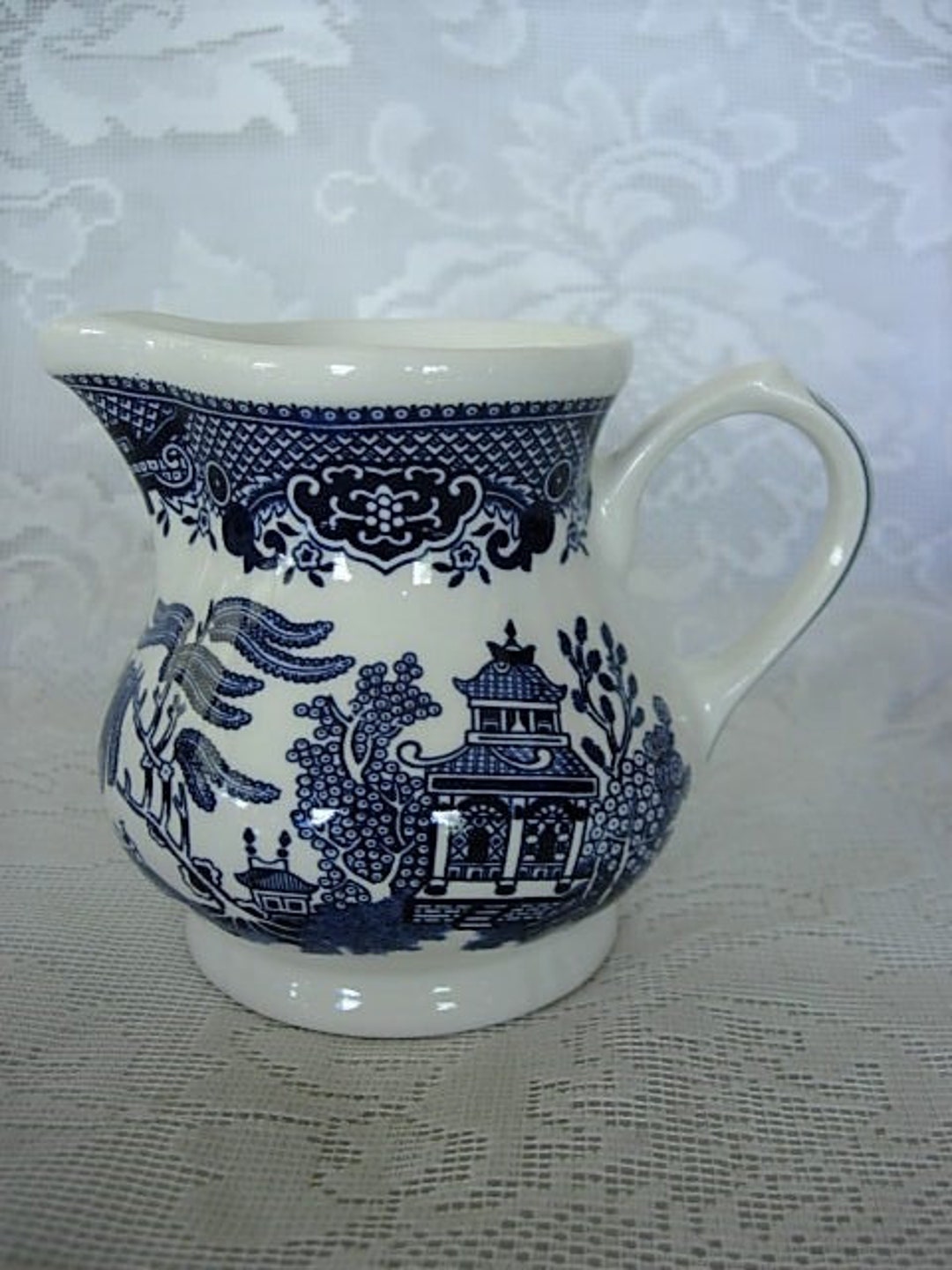 Collectible Vintage CHURCHILL Blue Willow Ceramic Creamer/jug Made in ...
