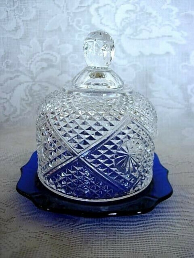 Collectible Vintage DIAMOND POINT Pressed Pattern Glass - Etsy