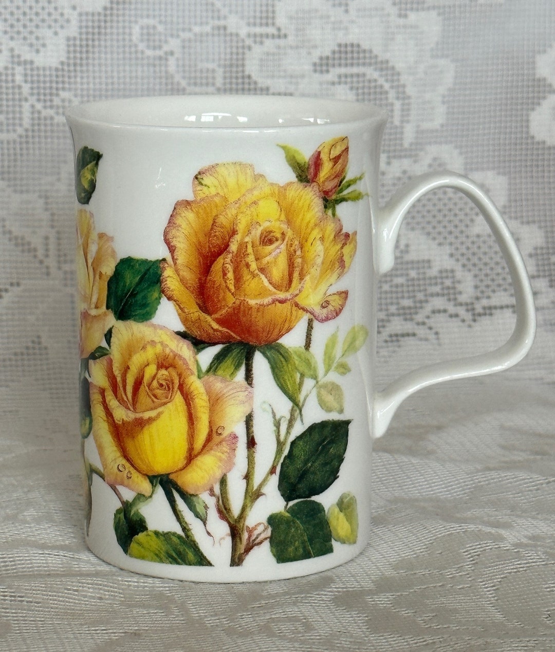 Collectible Vintage ROY KIRKHAM English Rose Yellow Roses Fine Bone ...