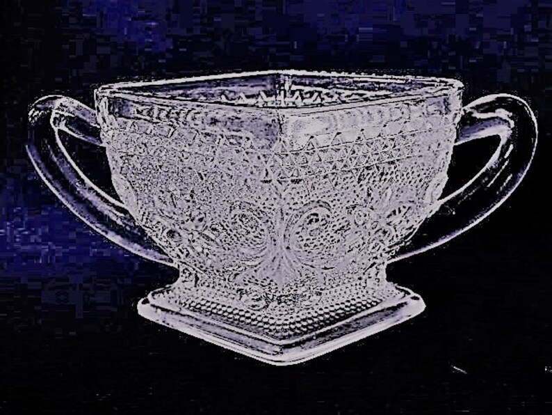 Collectible Vintage SANDWICH GLASS Pattern Pressed Glass - Etsy