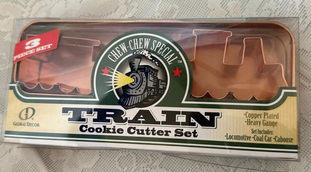Vintage Three-piece Set TRAIN Locomotive/coal Car/caboose Copper Plated ...