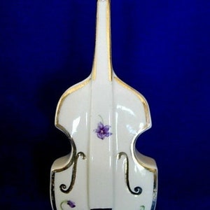Collectible Vintage MOYER POTTERY Hand Painted Violets Violin/viola ...