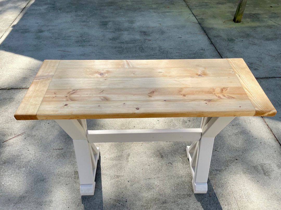 X Base Farmhouse Entryway Table - Etsy