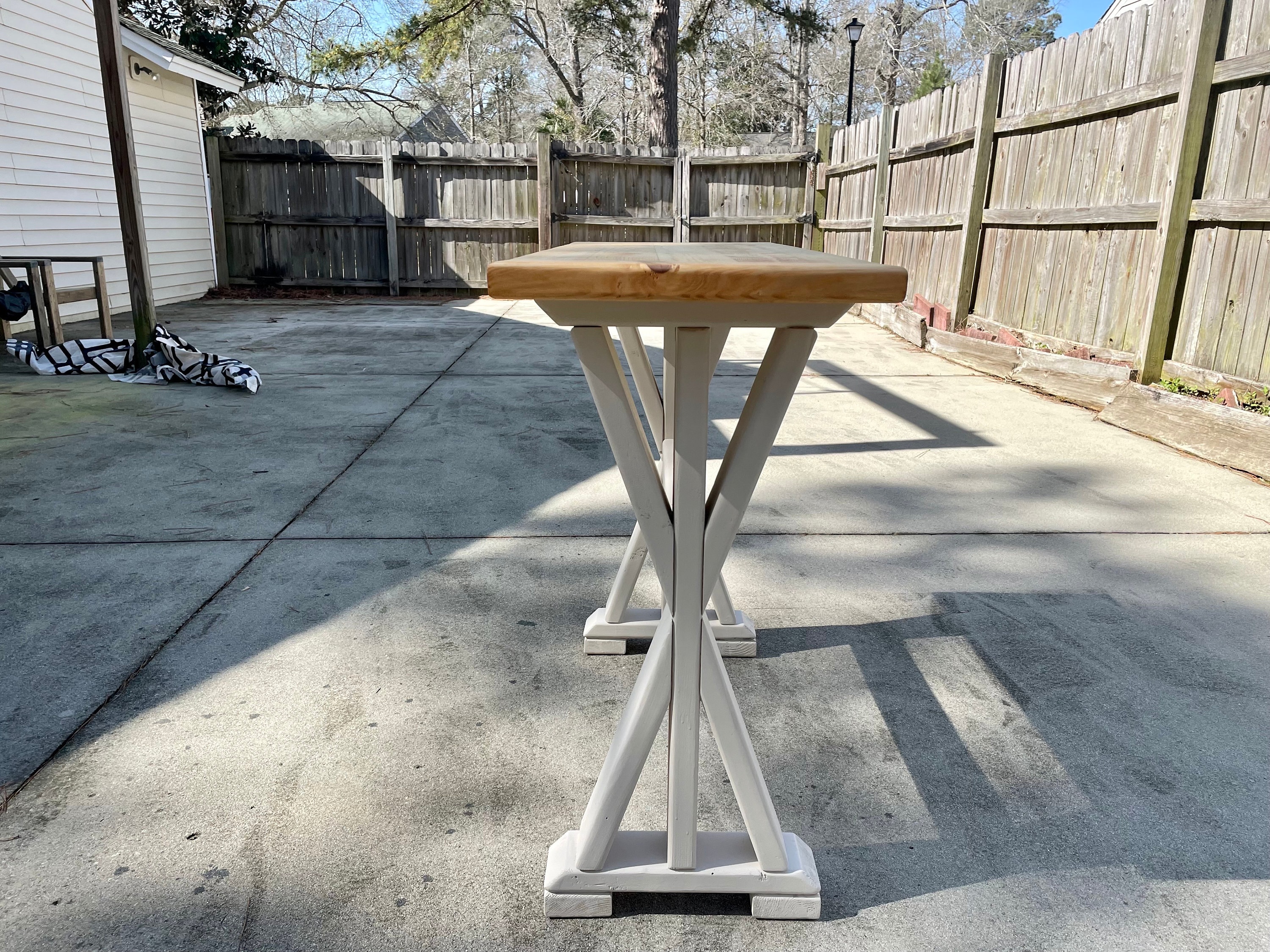 X Base Farmhouse Entryway Table - Etsy