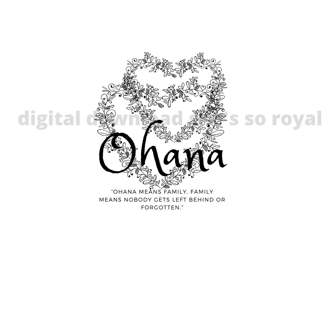 Ohana Digital Wall Art - Etsy
