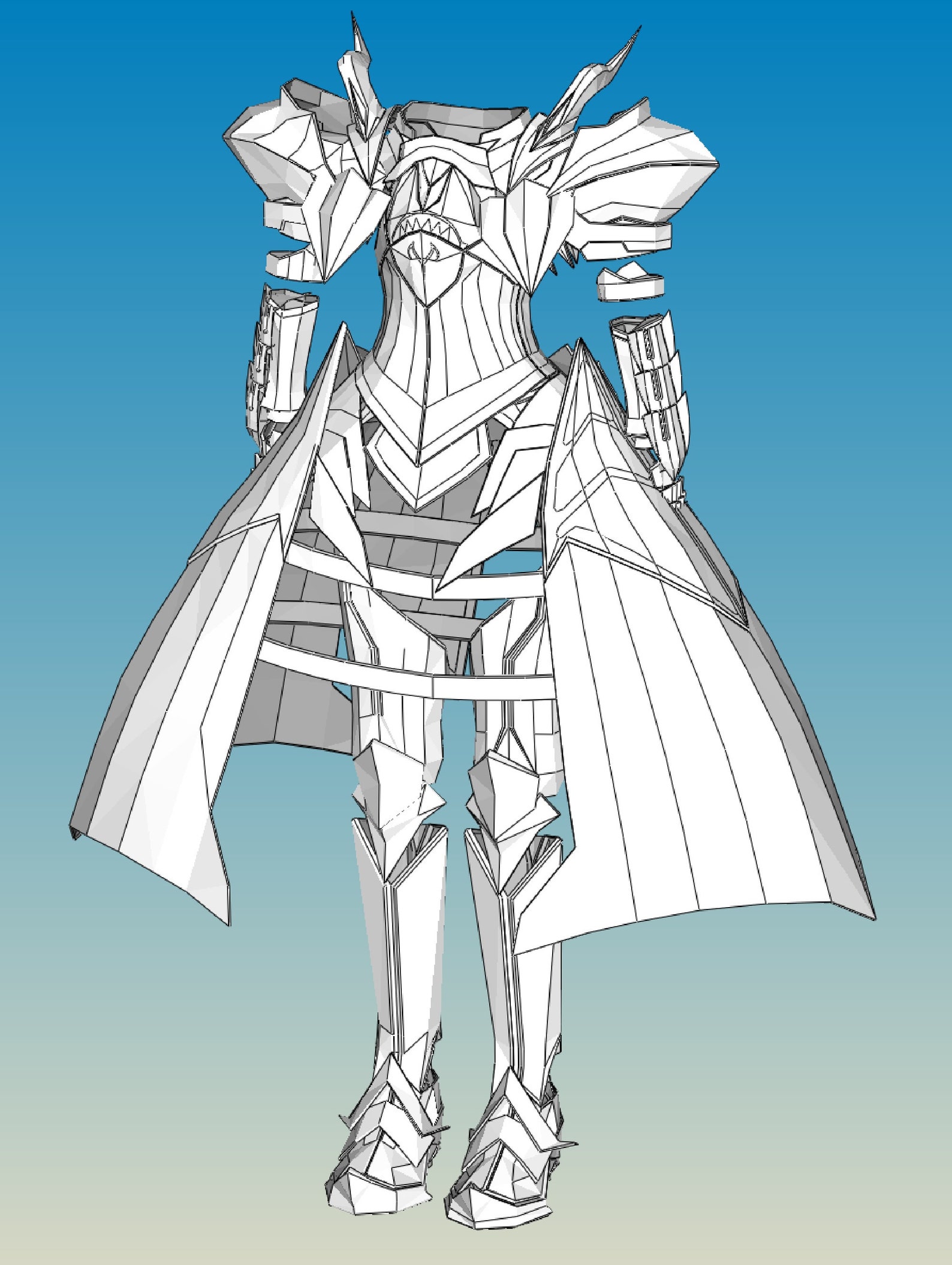 Mordred Armor With Sword Pepakura Foam Templates - Etsy