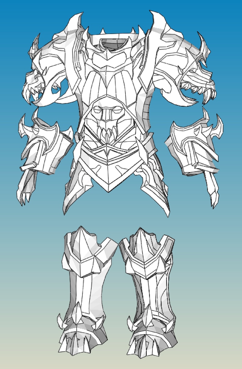 Anduin Armor Foam Cosplay Pepakura Templates - Etsy