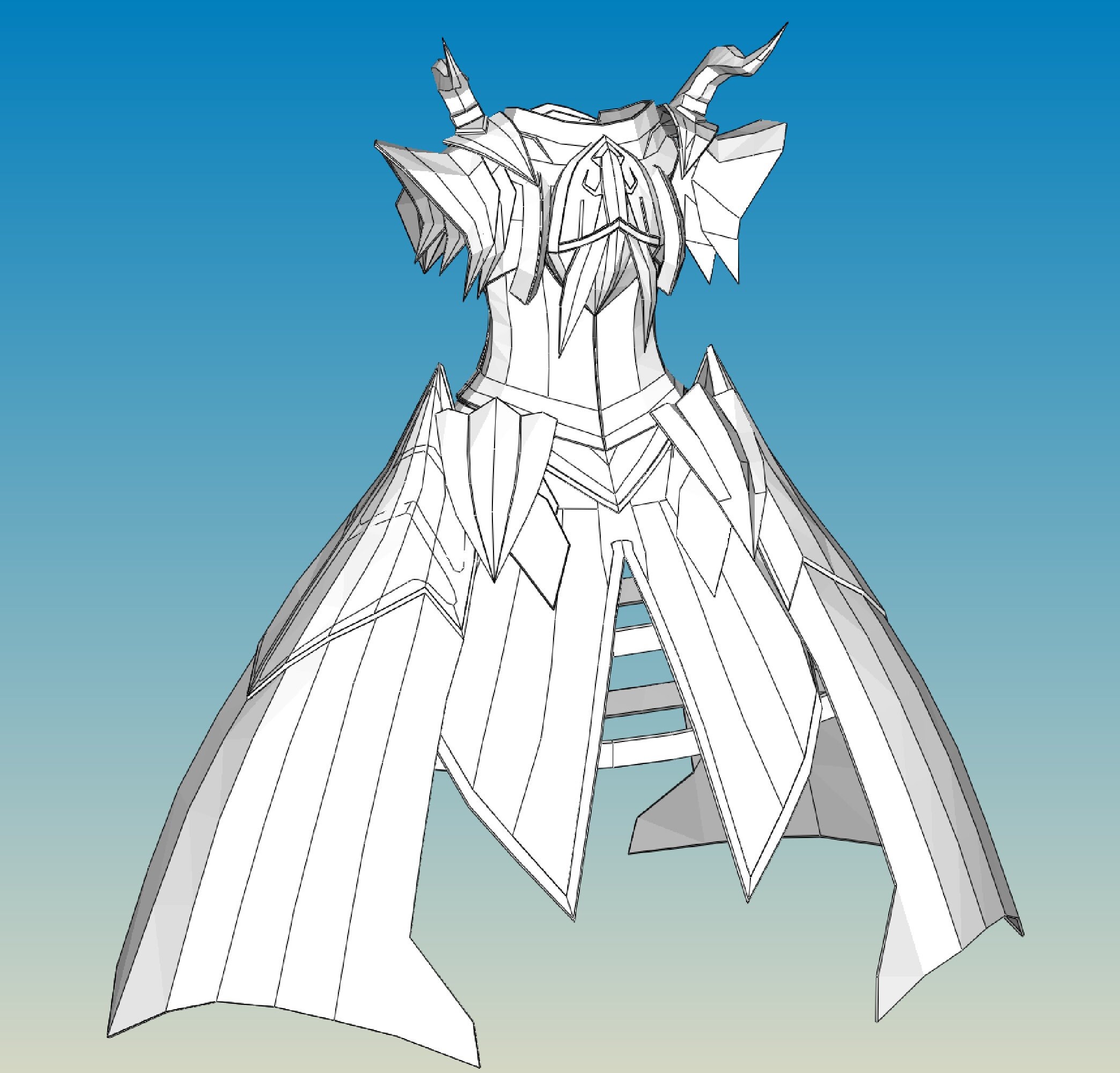 Mordred Armor With Sword Pepakura Foam Templates - Etsy