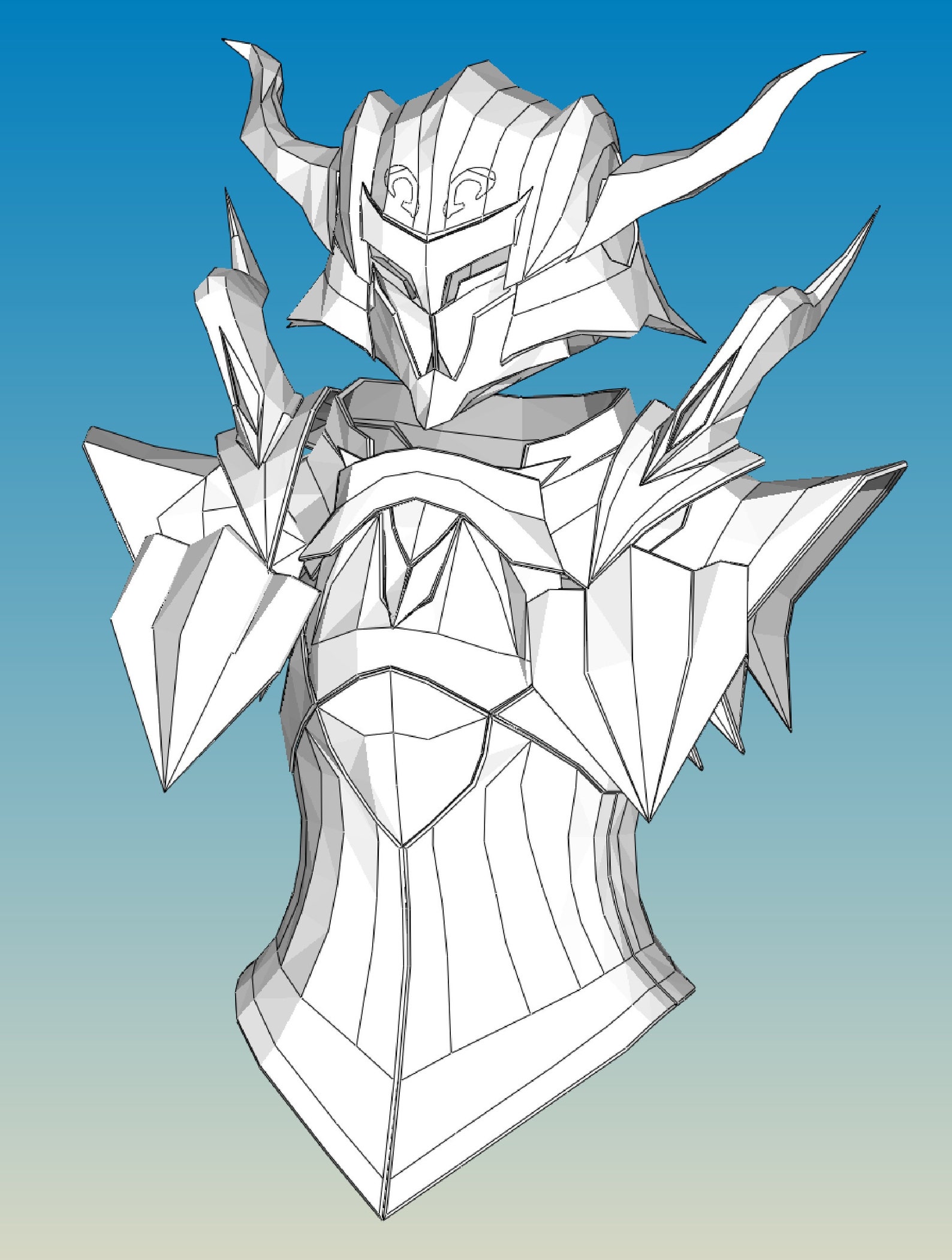 Mordred Armor With Sword Pepakura Foam Templates - Etsy