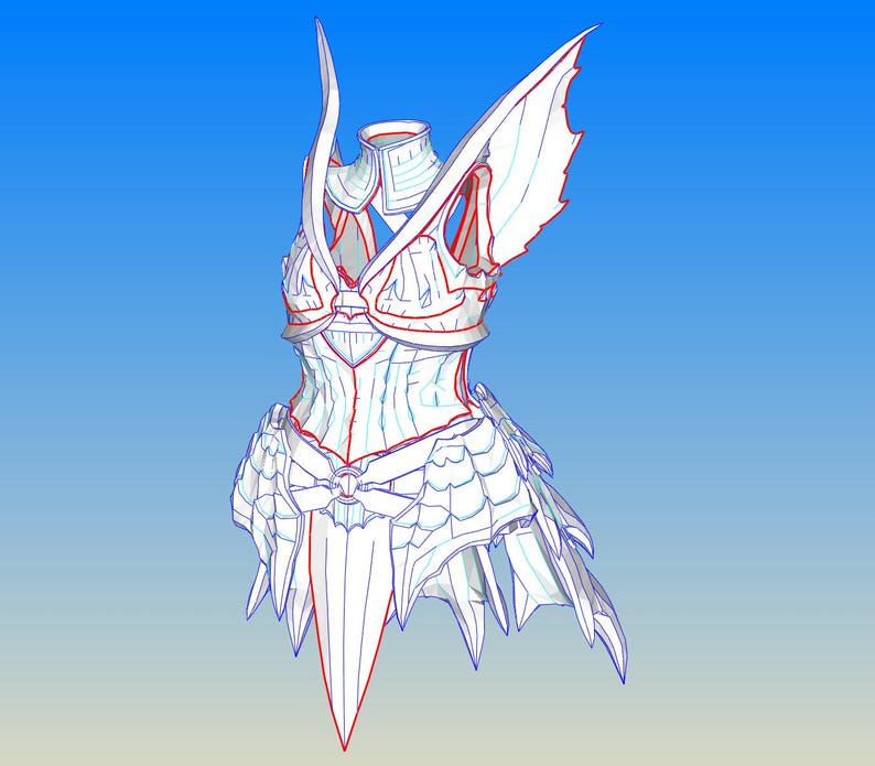 Sol Female Armor Cosplay Pepakura Padrões de espuma - Etsy Portugal