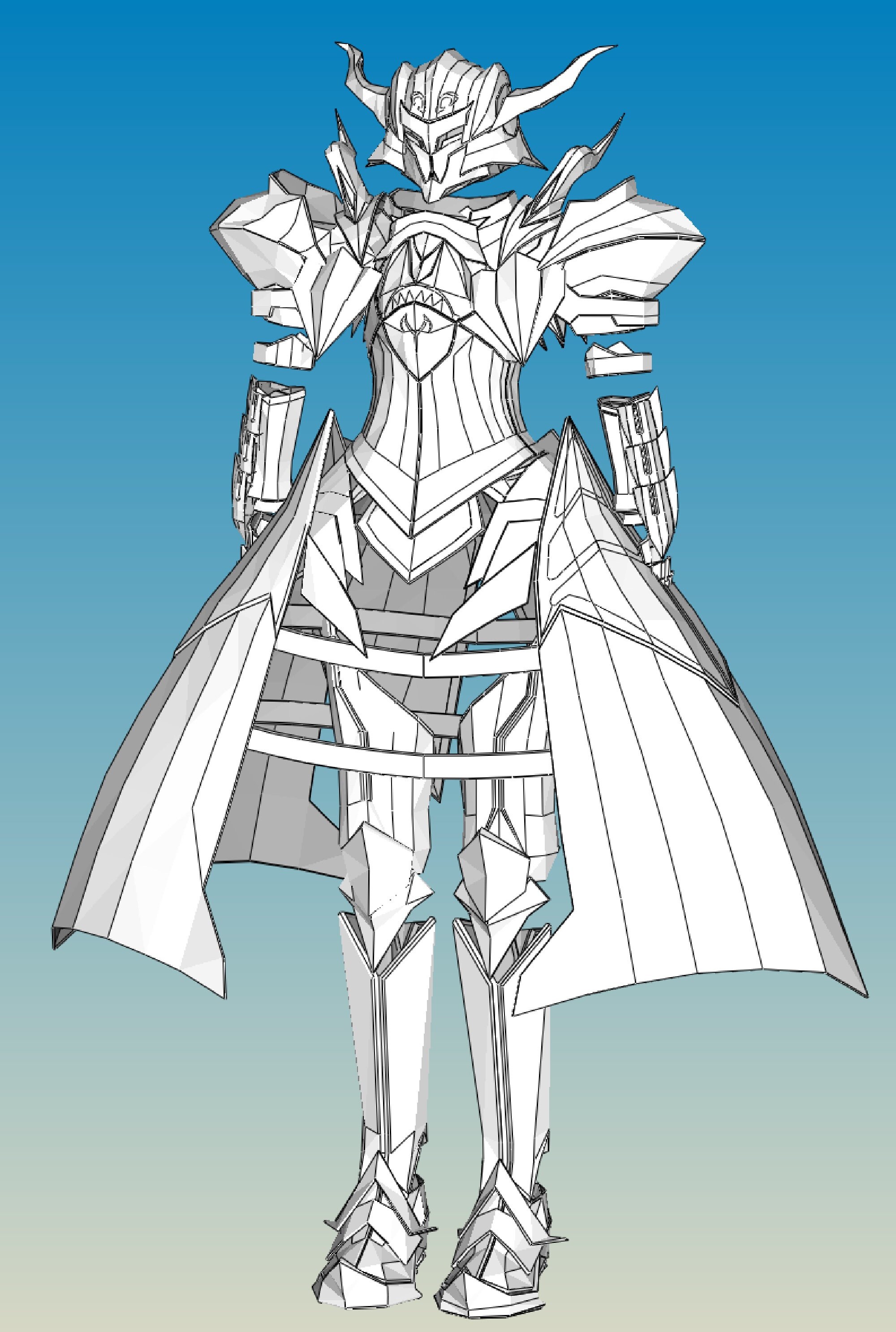 Mordred Armor With Sword Pepakura Foam Templates - Etsy