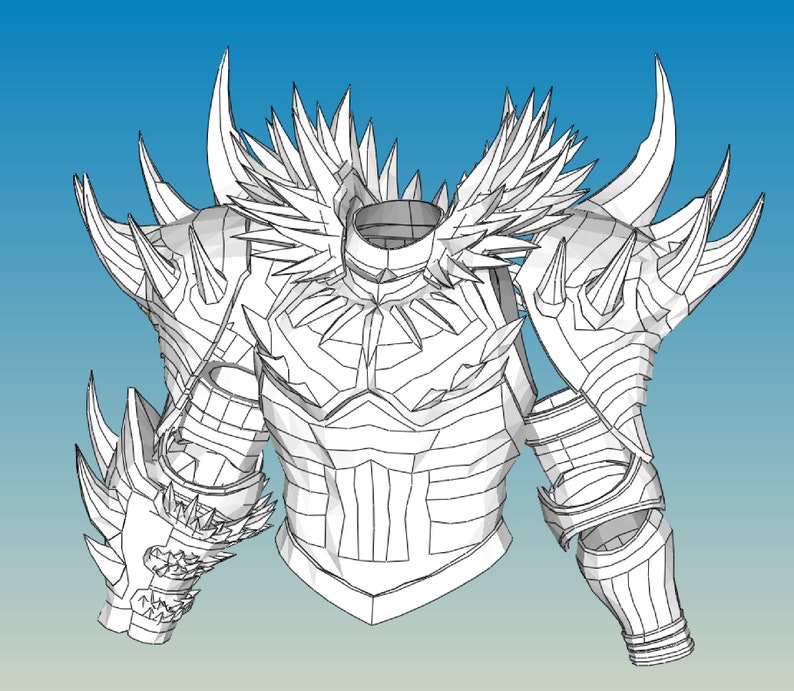 Nergigante Male Armor Foam Cosplay Pepakura Templates - Etsy