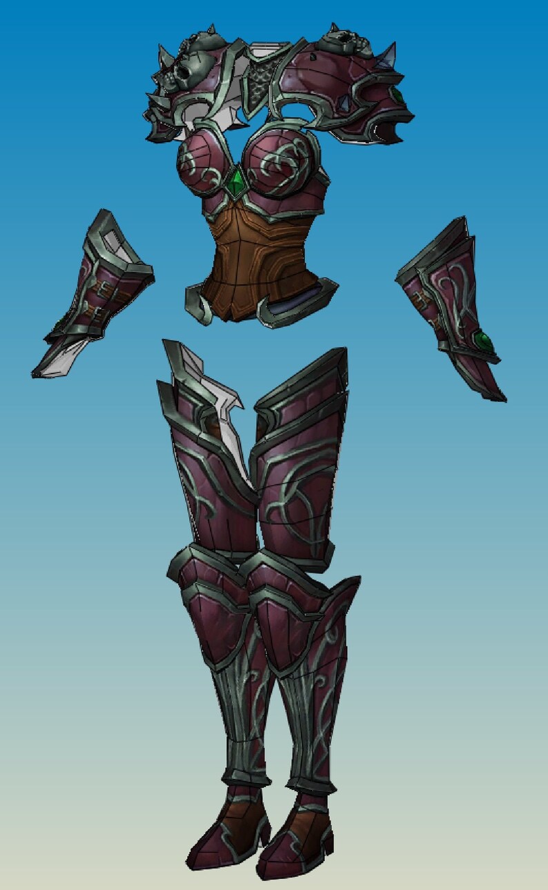 Sylvanas Armor Cosplay Foam Pepakura Templates | Etsy Canada