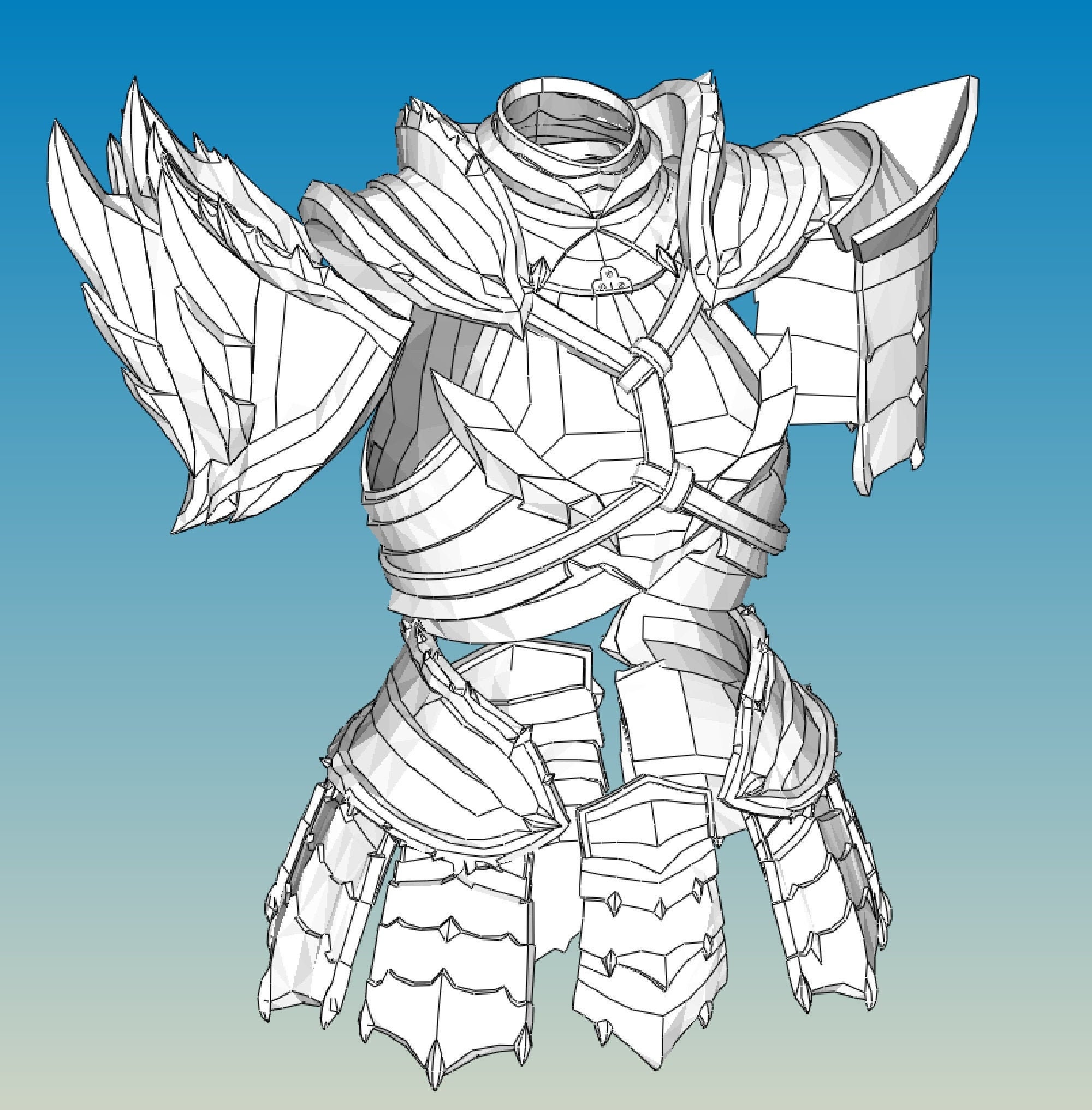 Zinogre Female Armor Pepakura Foam Cosplay Templates - Etsy