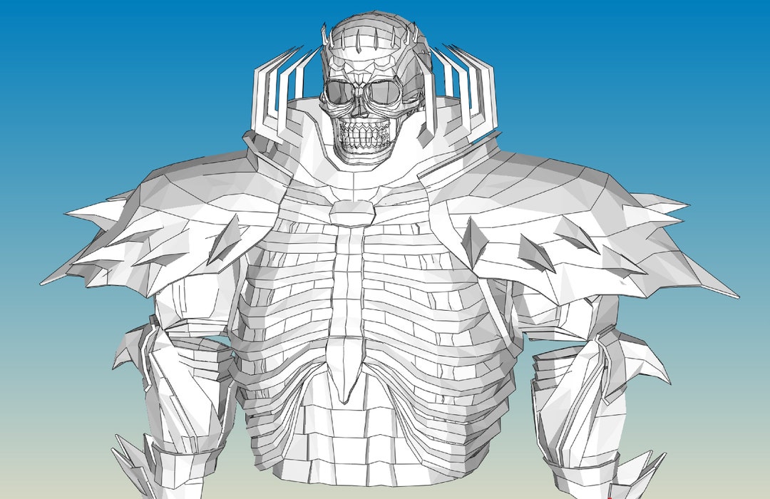 Skull Knight W/sword and Shield Cosplay Pepakura Foam Templates - Etsy