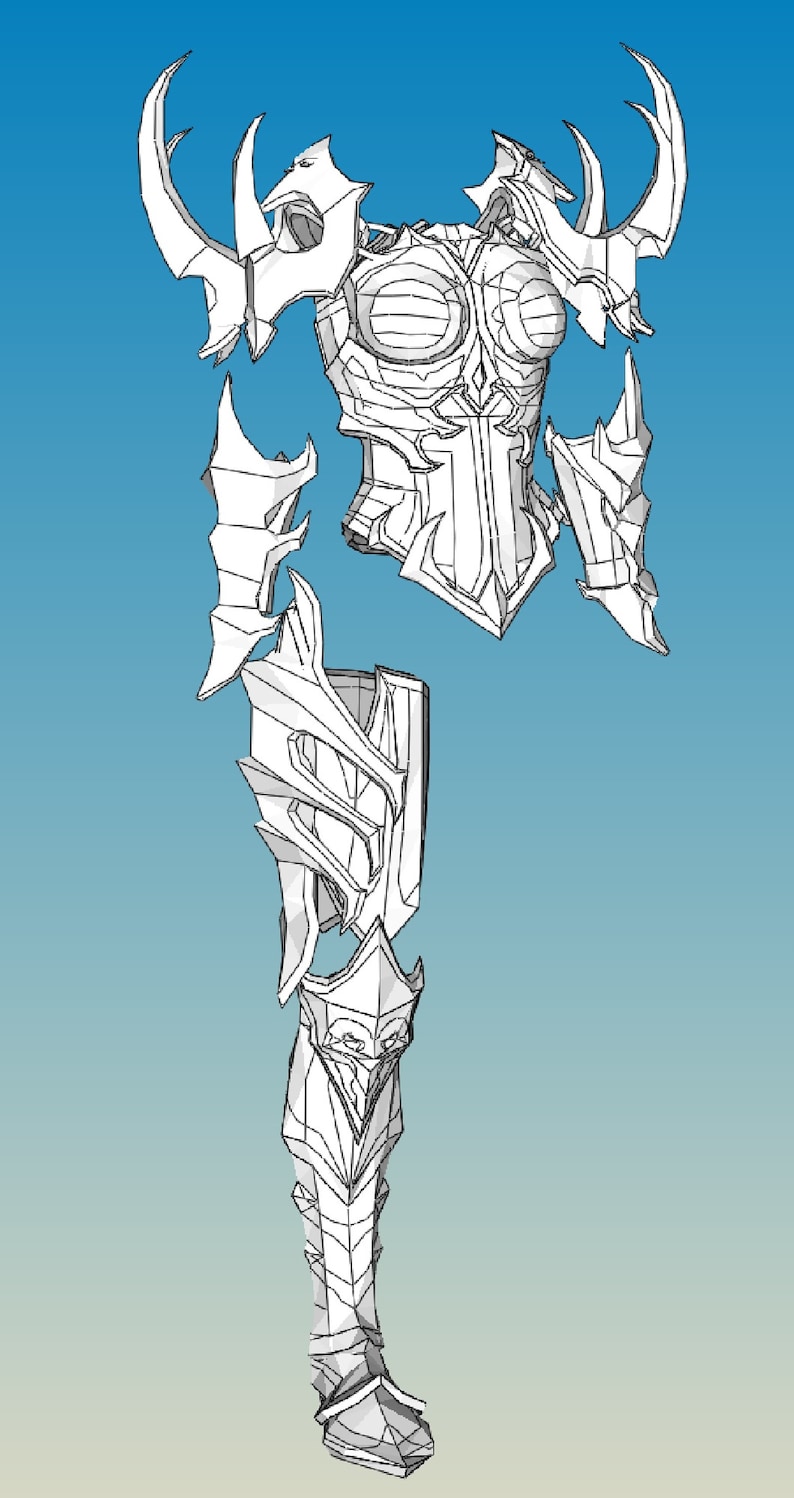 Sylvanas Armor With Bow Cosplay Pepakura Foam Templates - Etsy