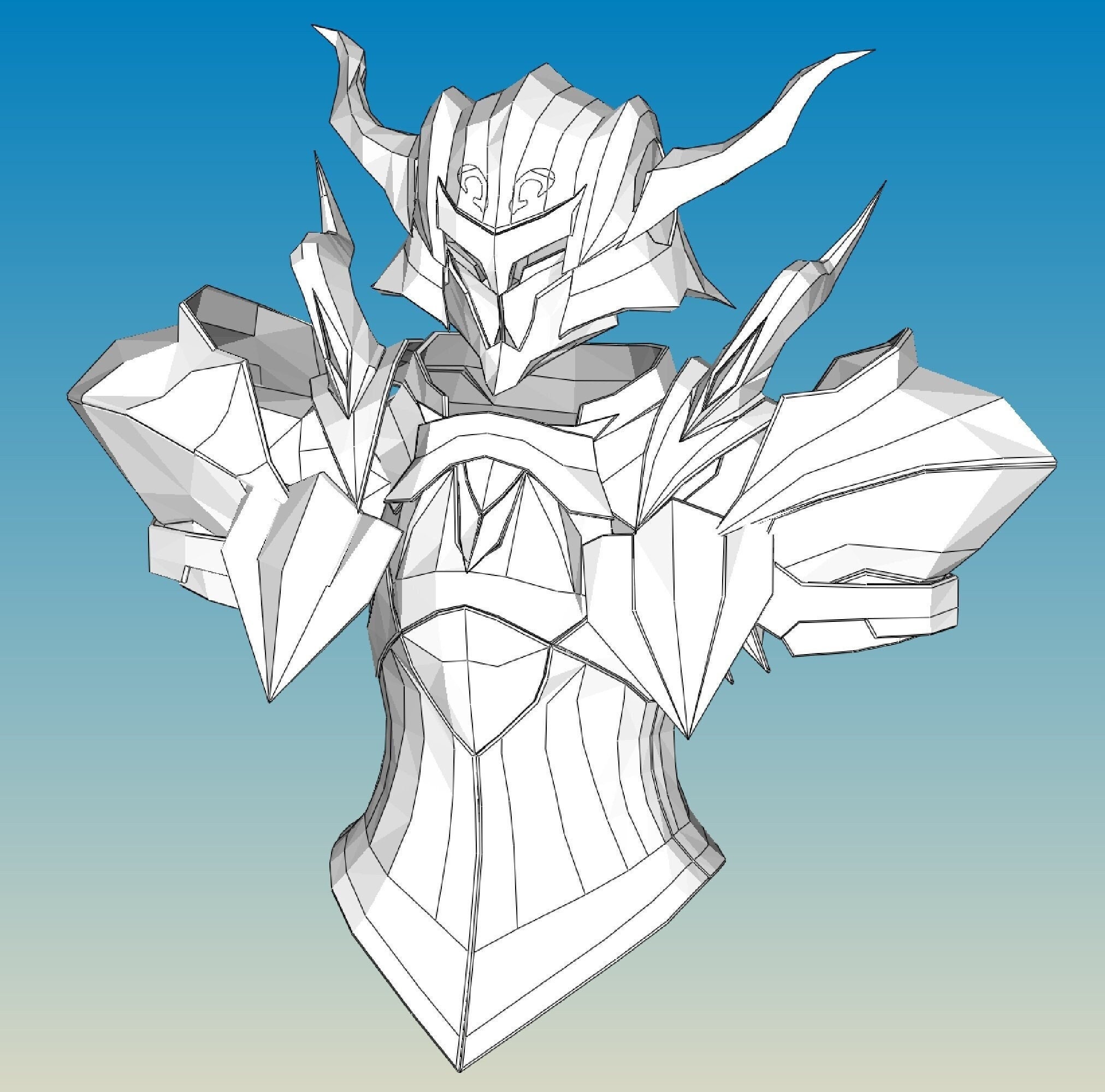Mordred Armor With Sword Pepakura Foam Templates - Etsy Australia