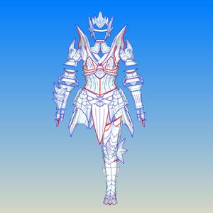 Sol Female Armor Cosplay Pepakura Foam Patterns - Etsy