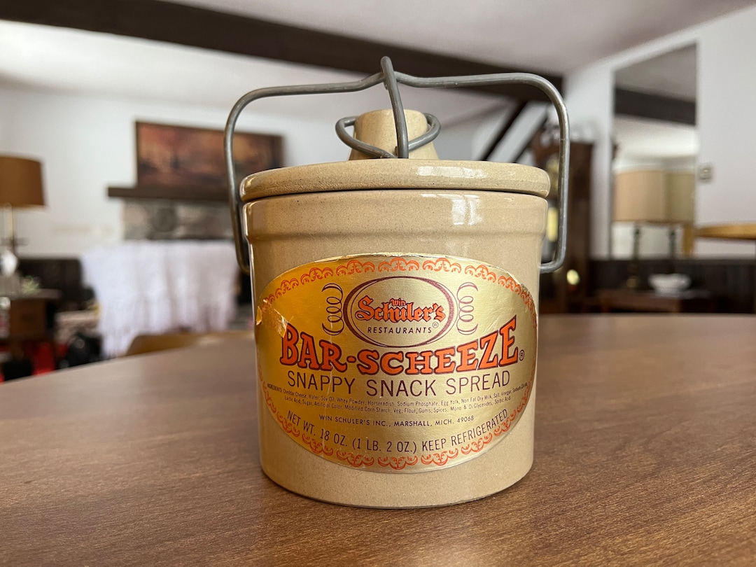 Vintage Stoneware Bar-scheeze Container - Etsy