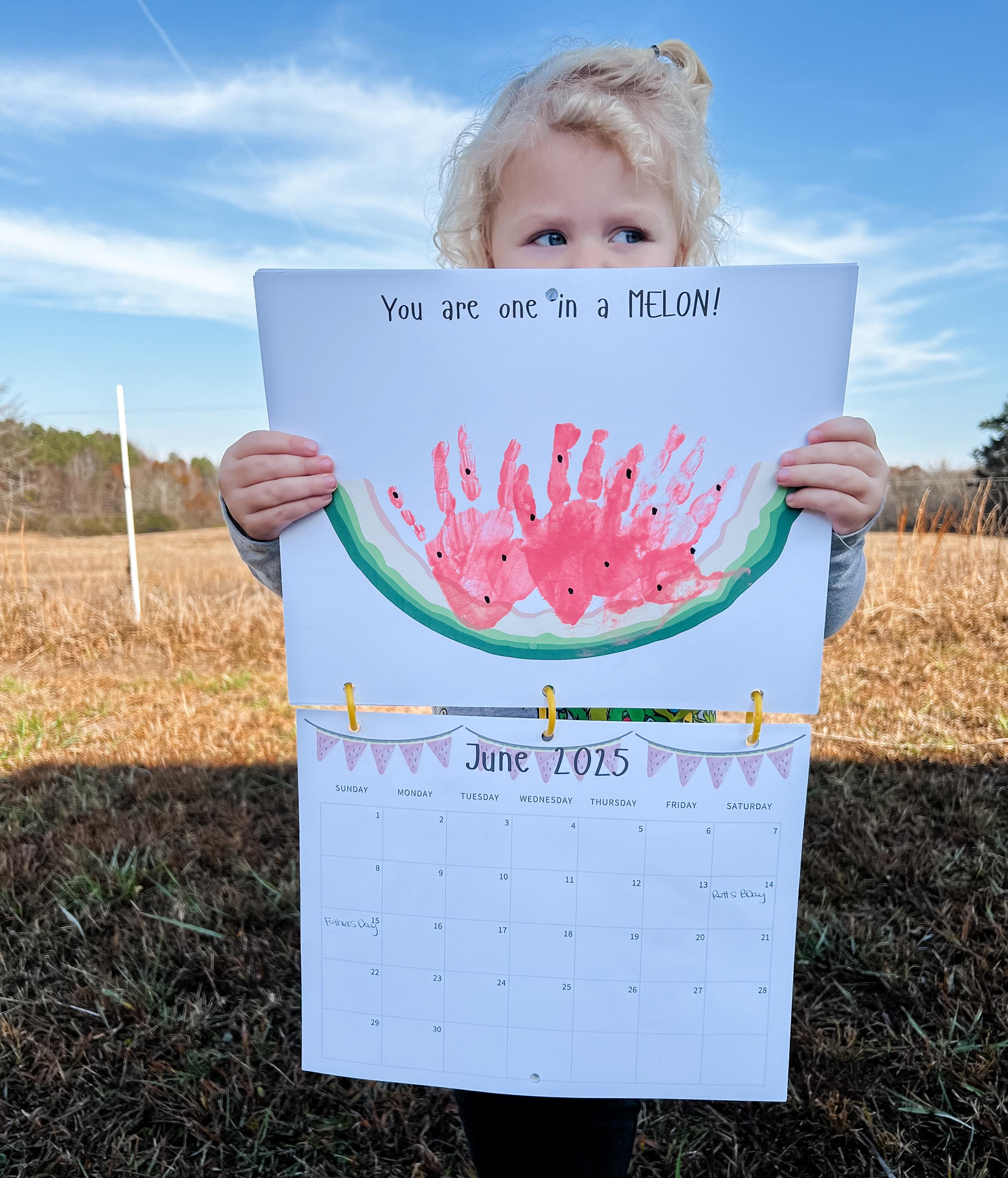Printable DIY Handprint Calendar for Kids Handprints for February 2025 ...