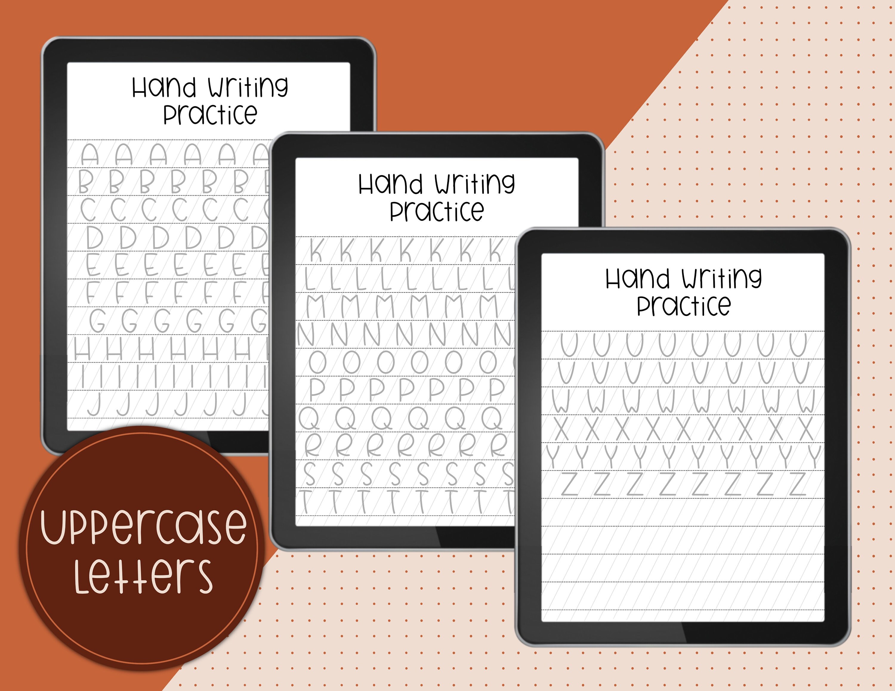 Hand Writing Practice Sheets Bouncy Print Handwriting | Etsy