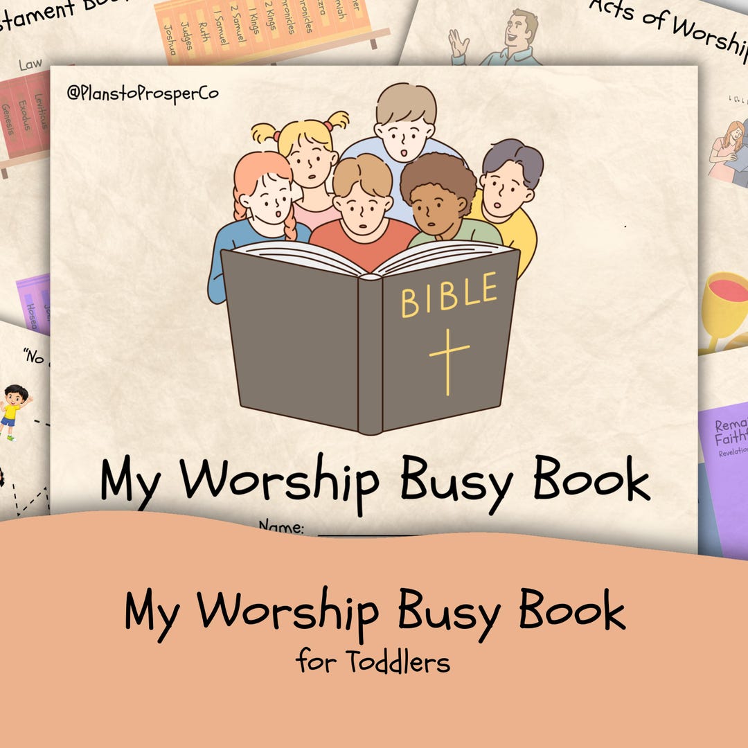 Printable Bible Worship Busy Book for Toddlers | Digital Download ...