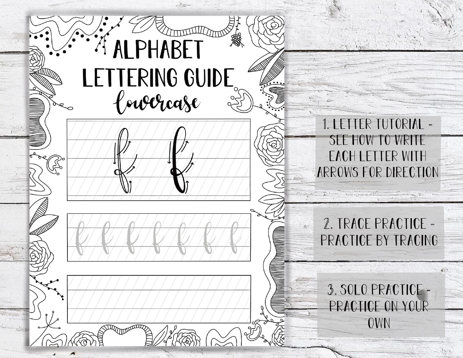 Beginners Guide to Hand-Lettering Lowercase & Uppercase | Etsy