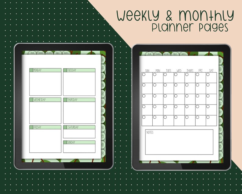 HYPERLINKED Digital Planner for Ipad, Tablet | Goodnotes, Notability ...