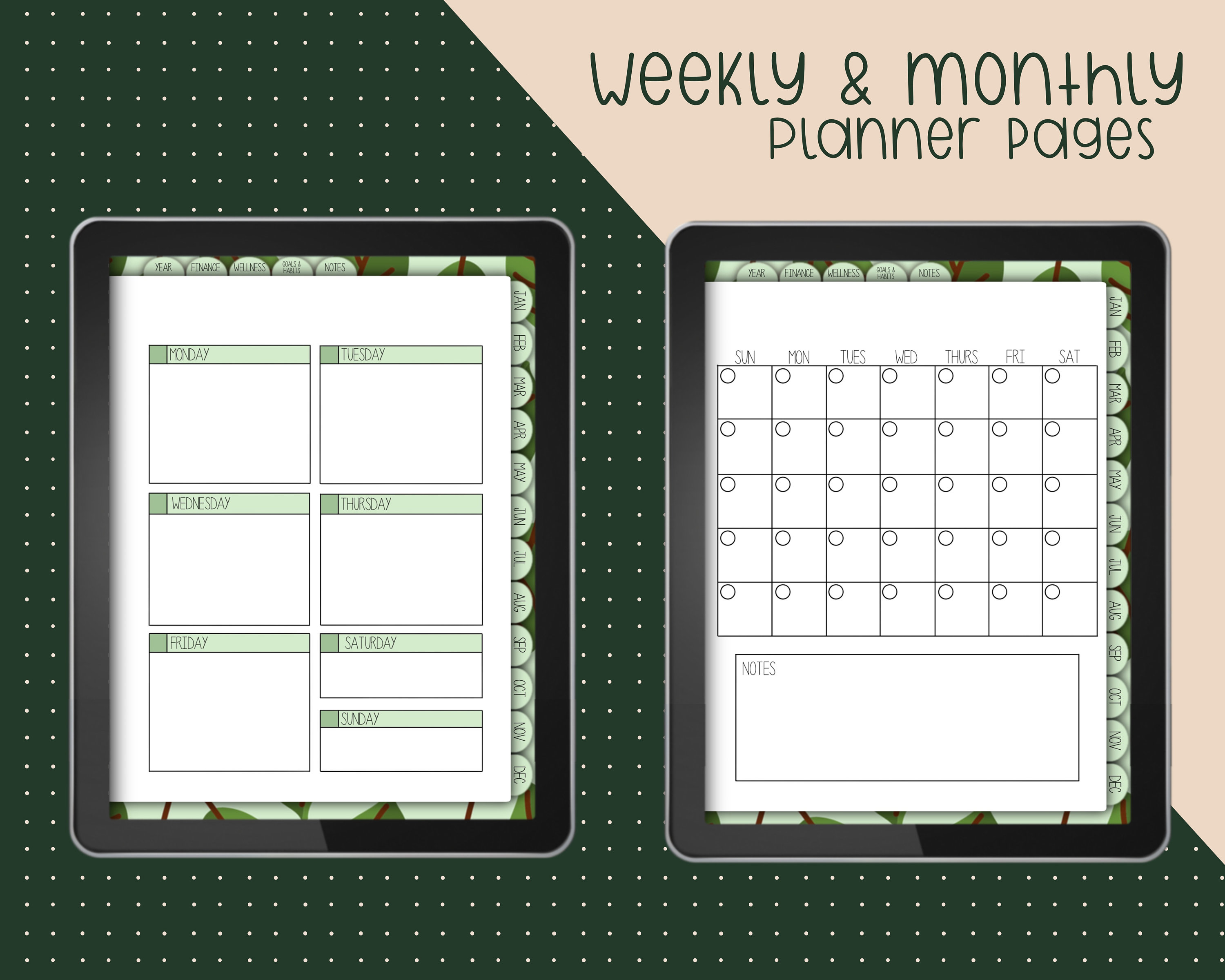 HYPERLINKED Digital Planner for Ipad, Tablet | Goodnotes, Notability ...