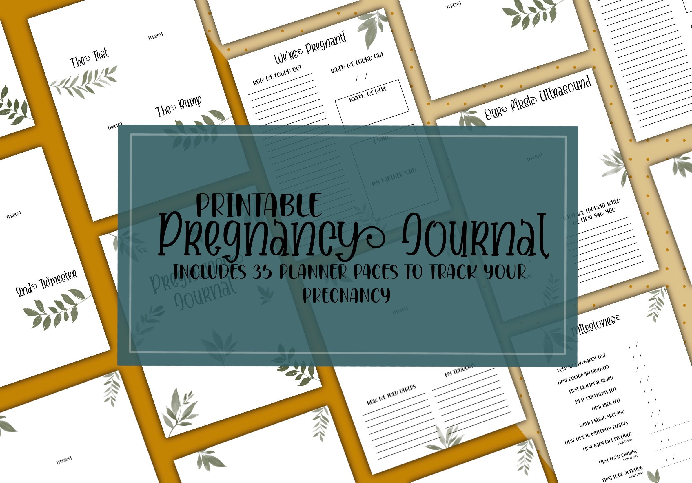 Printable Pregnancy Journal, Pregnancy Planner, Journal Through Your ...