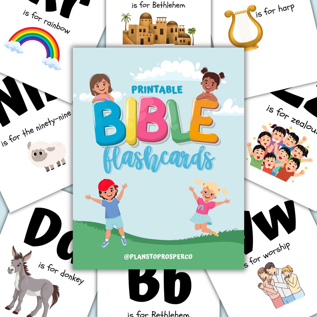 Printable Bible-themed Alphabet Flashcards | ABC Flashcards With ...