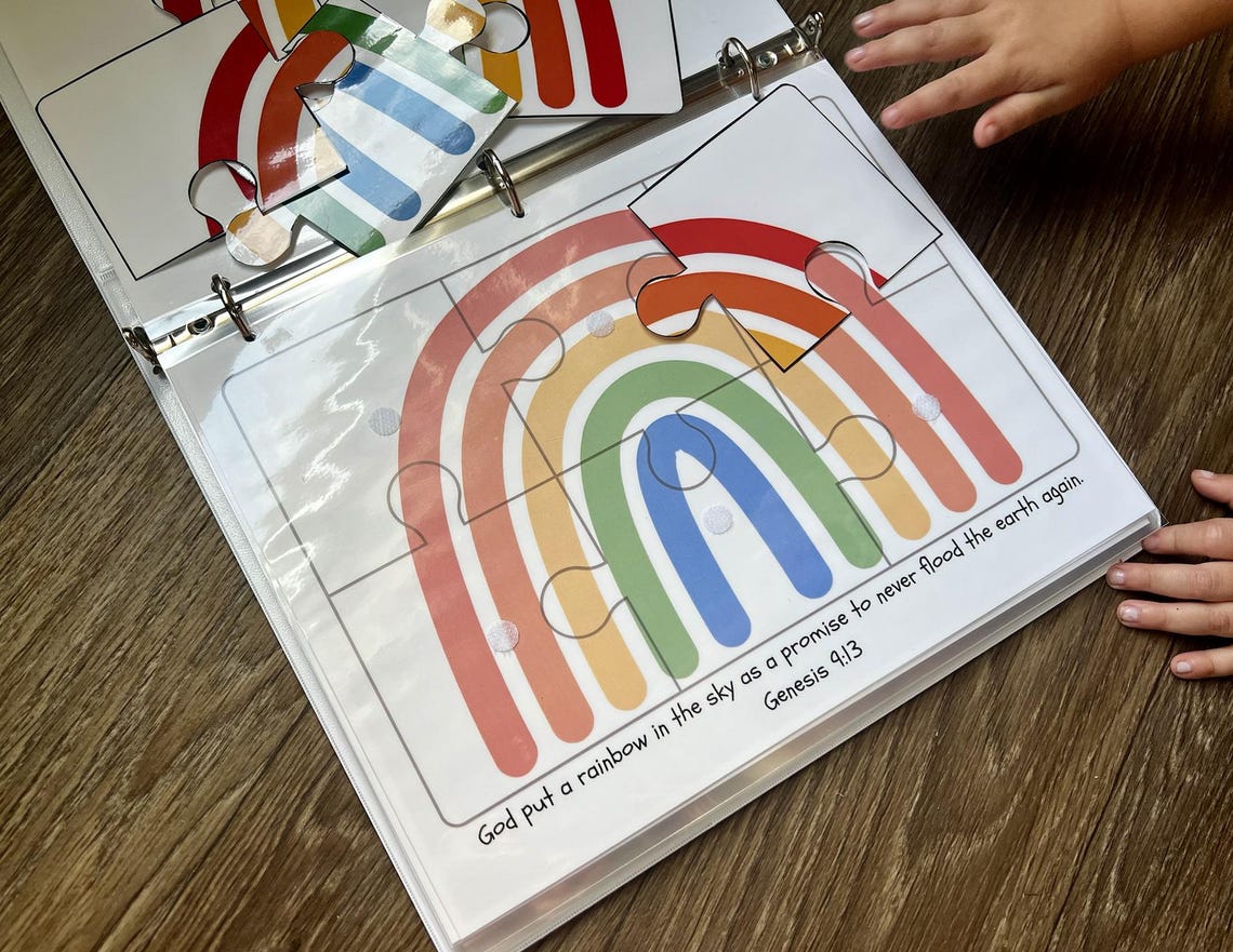 Printable Bible Busy Book for Toddlers | Digital Download, Church Book ...