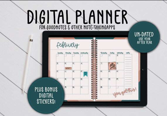 DIGITAL PLANNER for Ipad Tablet Goodnotes Notability | Etsy